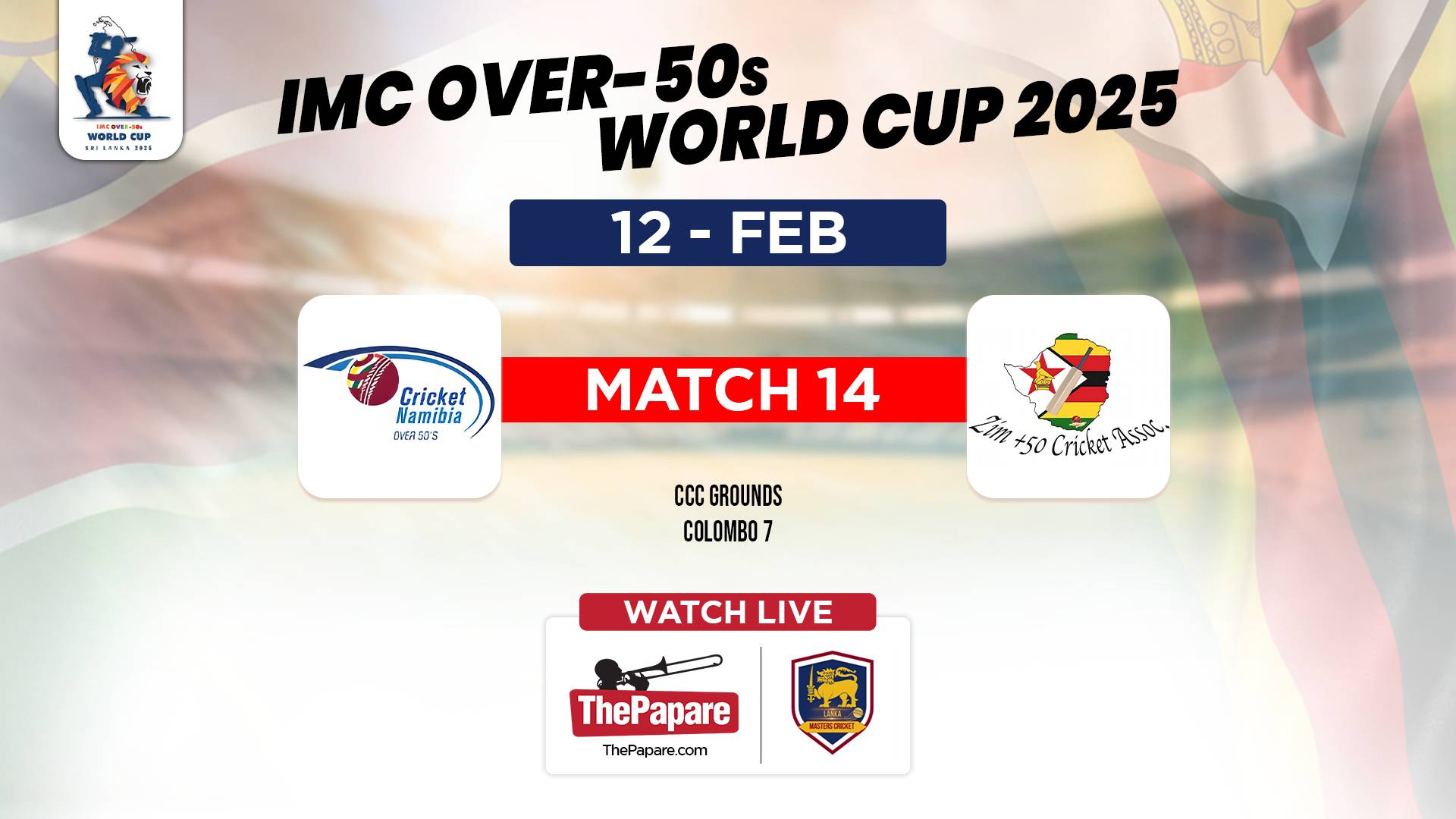 REPLAY – Namibia vs Zimbabwe - IMC Over-50s World Cup 2025