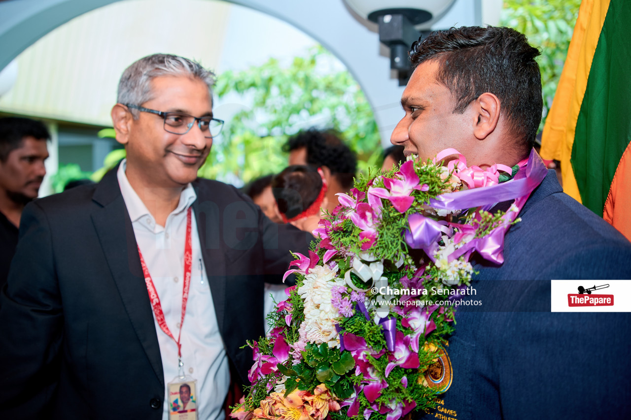 Photos - Paris Paralympic Games Silver Medalist Samitha Dulan’s arrival