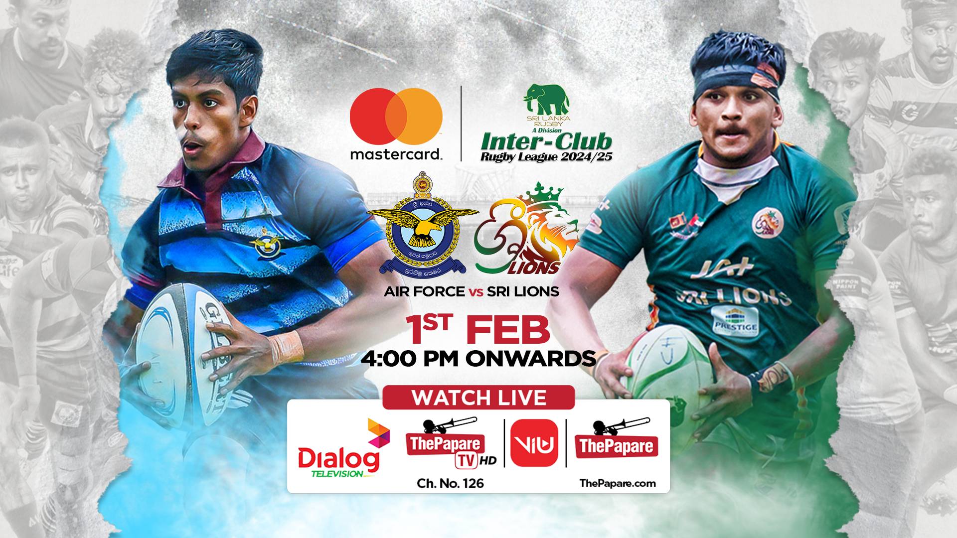 REPLAY – Air Force SC vs Sri Lions | Mastercard Inter-Club ‘A’ Division Rugby League 2024/25