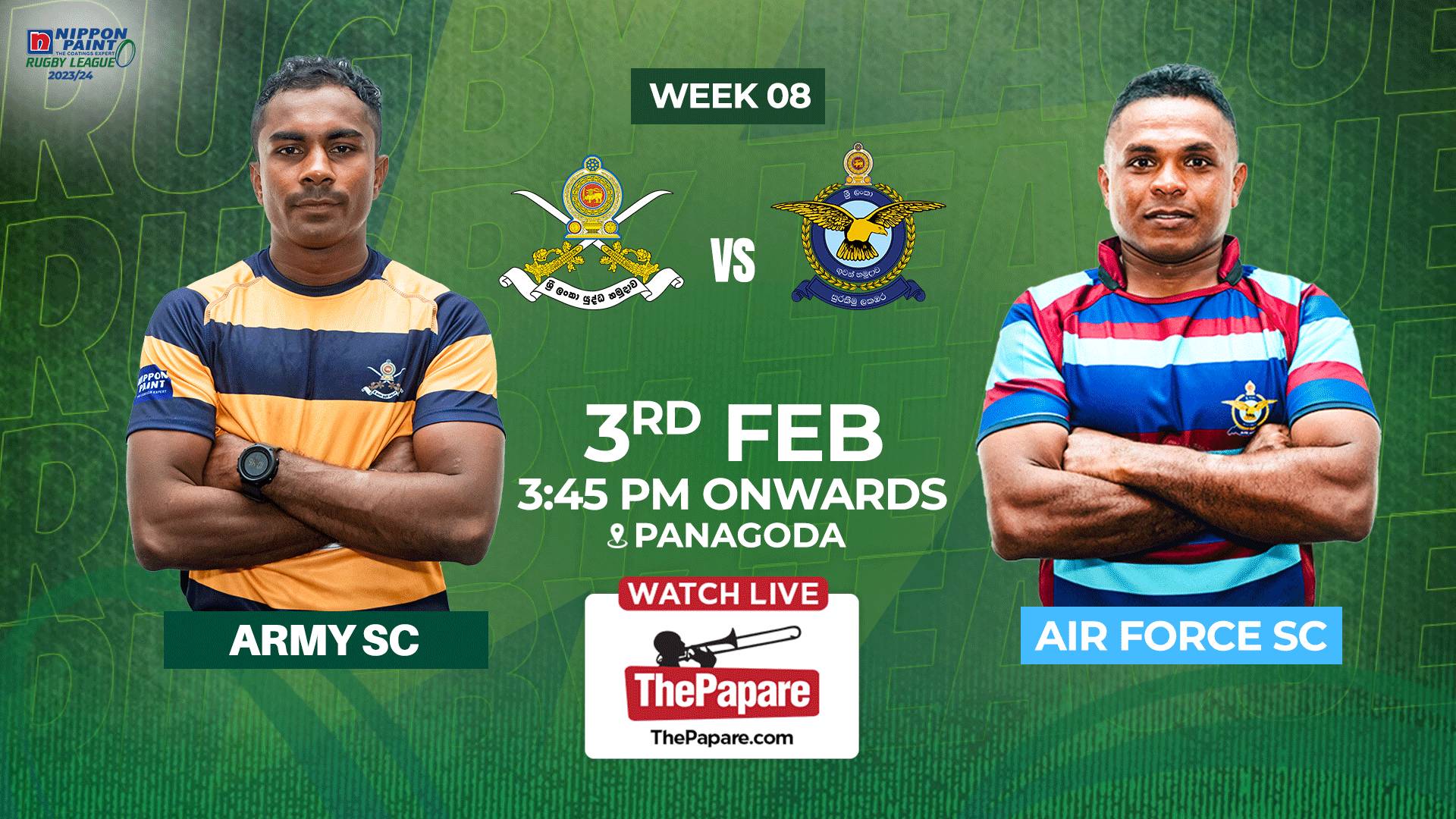 REPLAY – Army SC vs Air Force SC | Nippon Paint Rugby League 2023/24