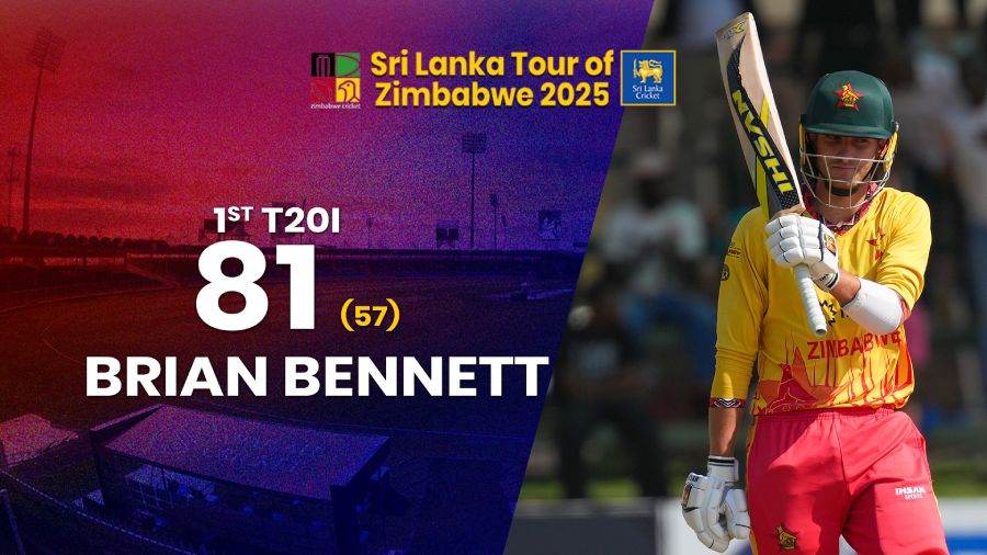 WATCH - Brian Bennett 81 (57) – 1st T20I – Sri Lanka tour of Zimbabwe 2025