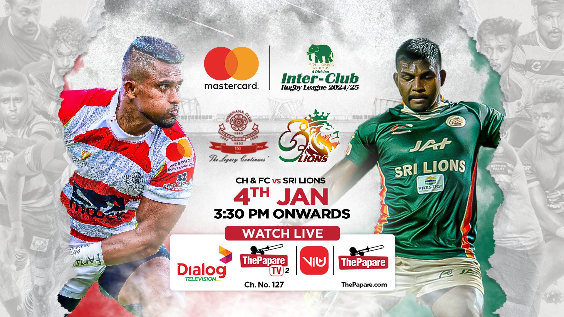REPLAY – CH & FC vs Sri Lions | Mastercard Inter-Club ‘A’ Division Rugby League 2024/25