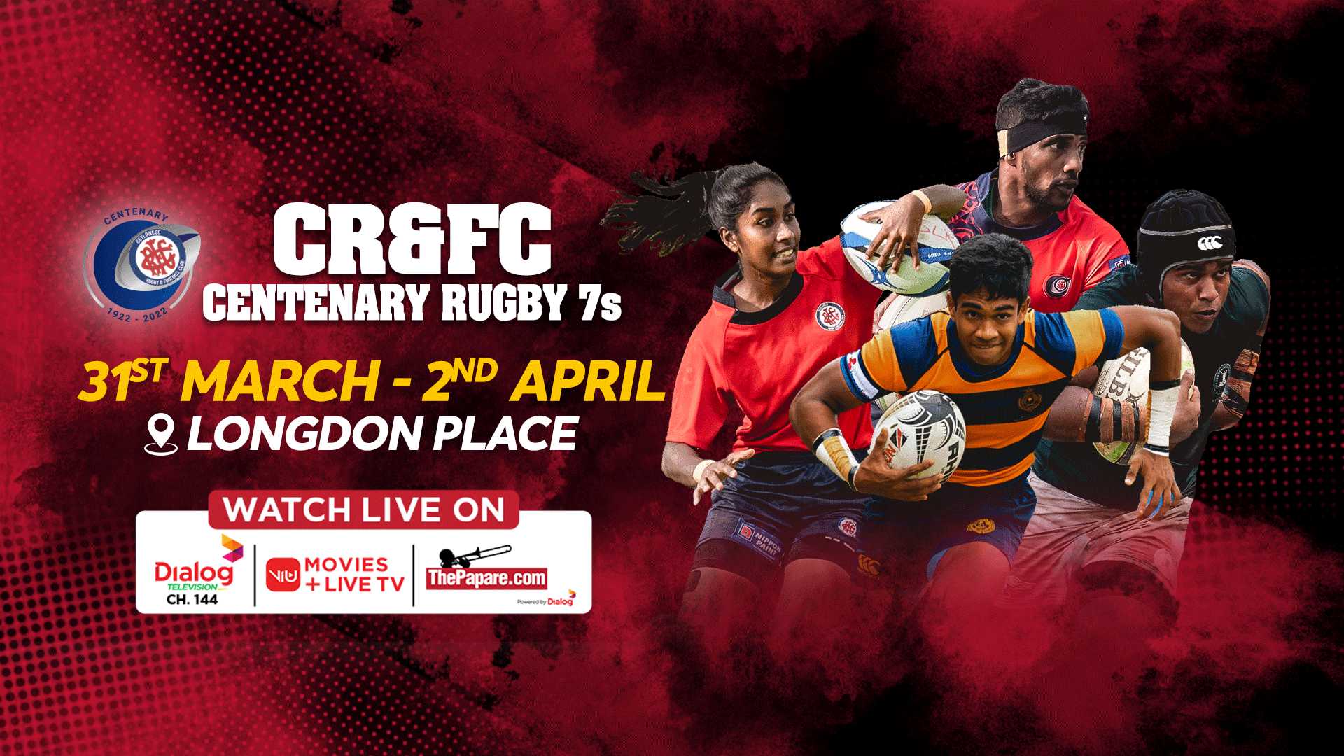 REPLAY - CR&FC Centenary Rugby Sevens 2023