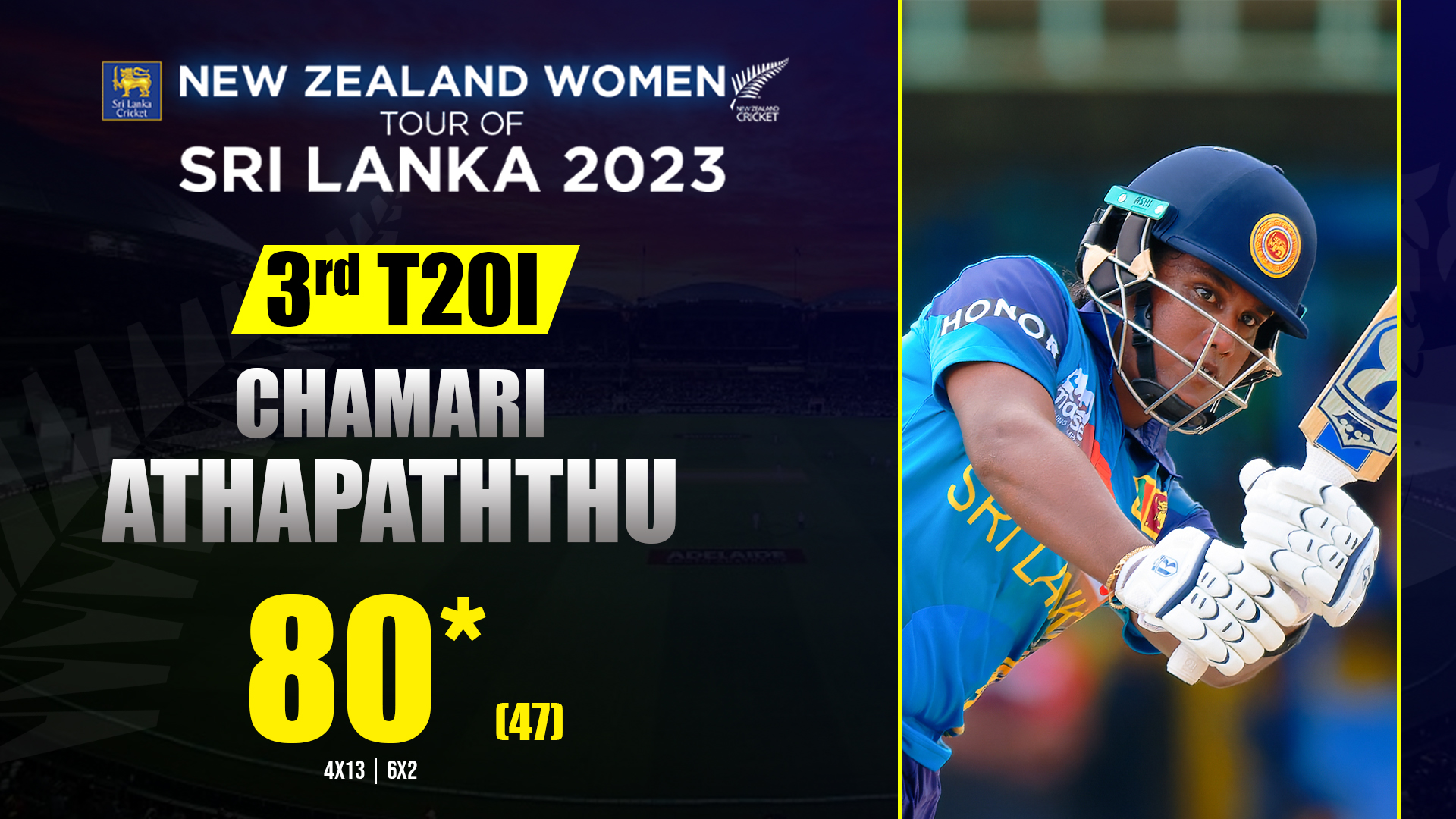 WATCH - Chamari Athapaththu's - 80* (47) | New Zealand Women tour of Sri Lanka 2023 - 3rd T20I