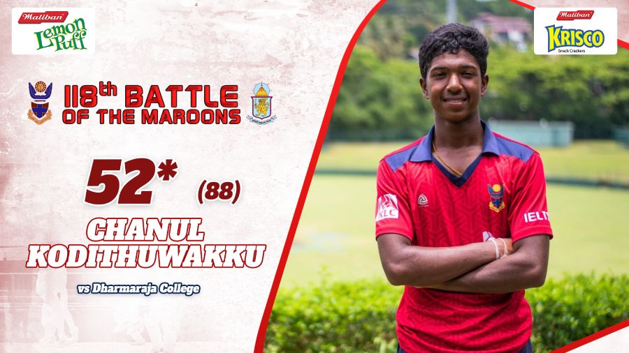 WATCH – Chanul Kodithuwakku 52* (88) vs Dharmaraja College - 118th ...