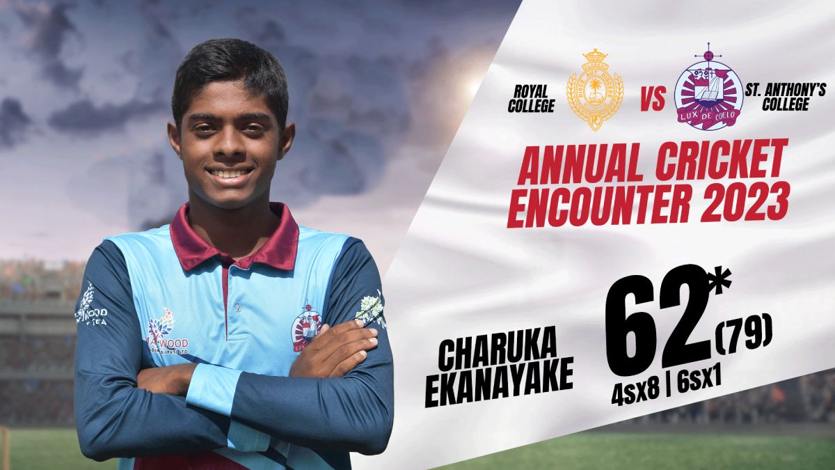 WATCH - Charuka Ekanayake 62 (79) vs Royal College - U19 Traditional ...