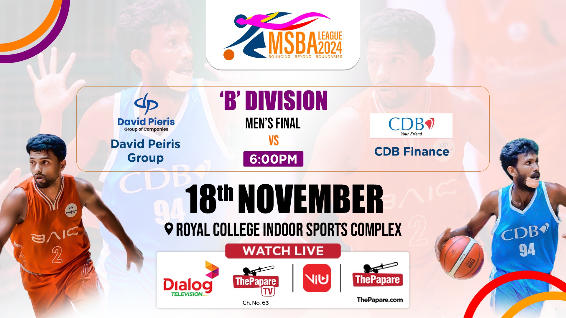 REPLAY – David Peiris Group vs CDB Finance | B Division | Men's Final