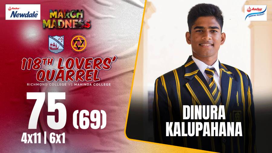 Watch - Dinura Kalupahana 75 (69) vs Richmond College | 118th Lovers ...