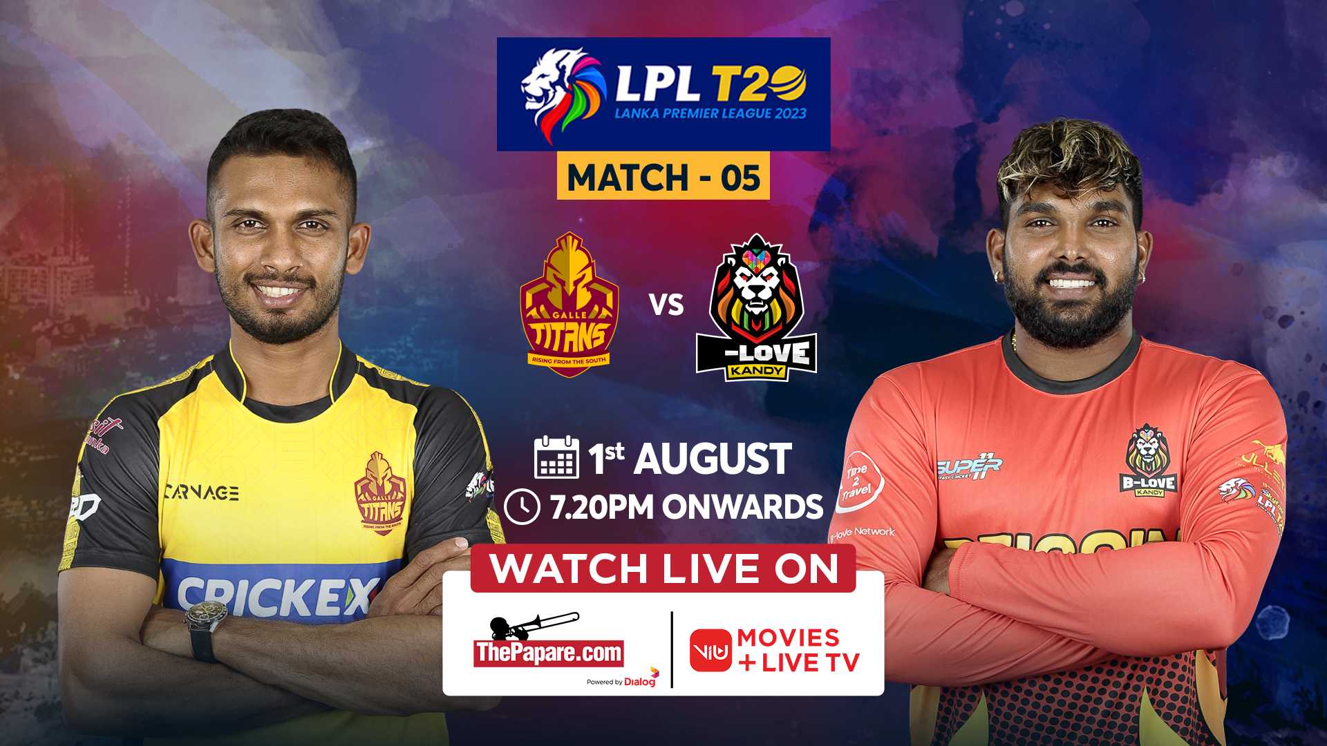 REPLAY – Galle Titans vs B-Love Kandy | LPL 2023 – Match 05