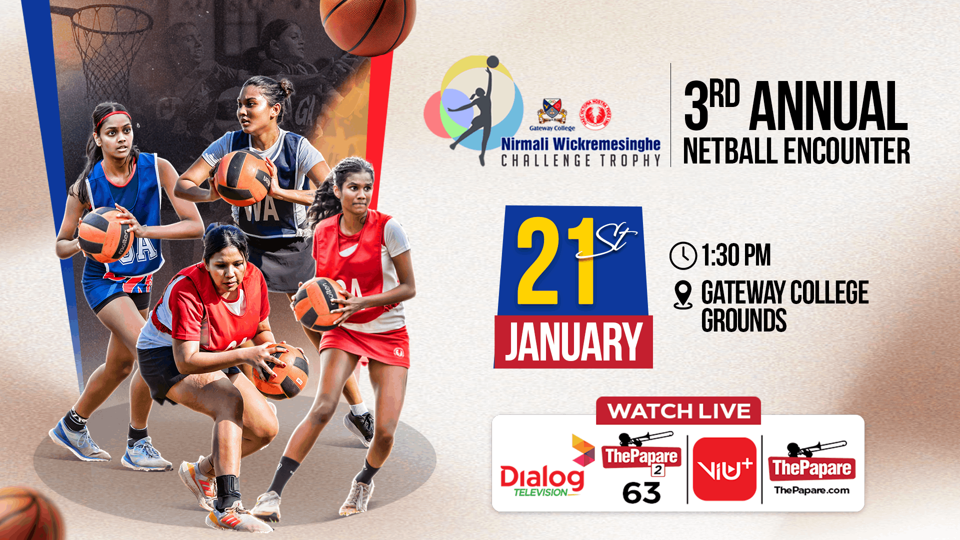REPLAY – Gateway College vs Ladies' College - 3rd Annual Netball Encounter