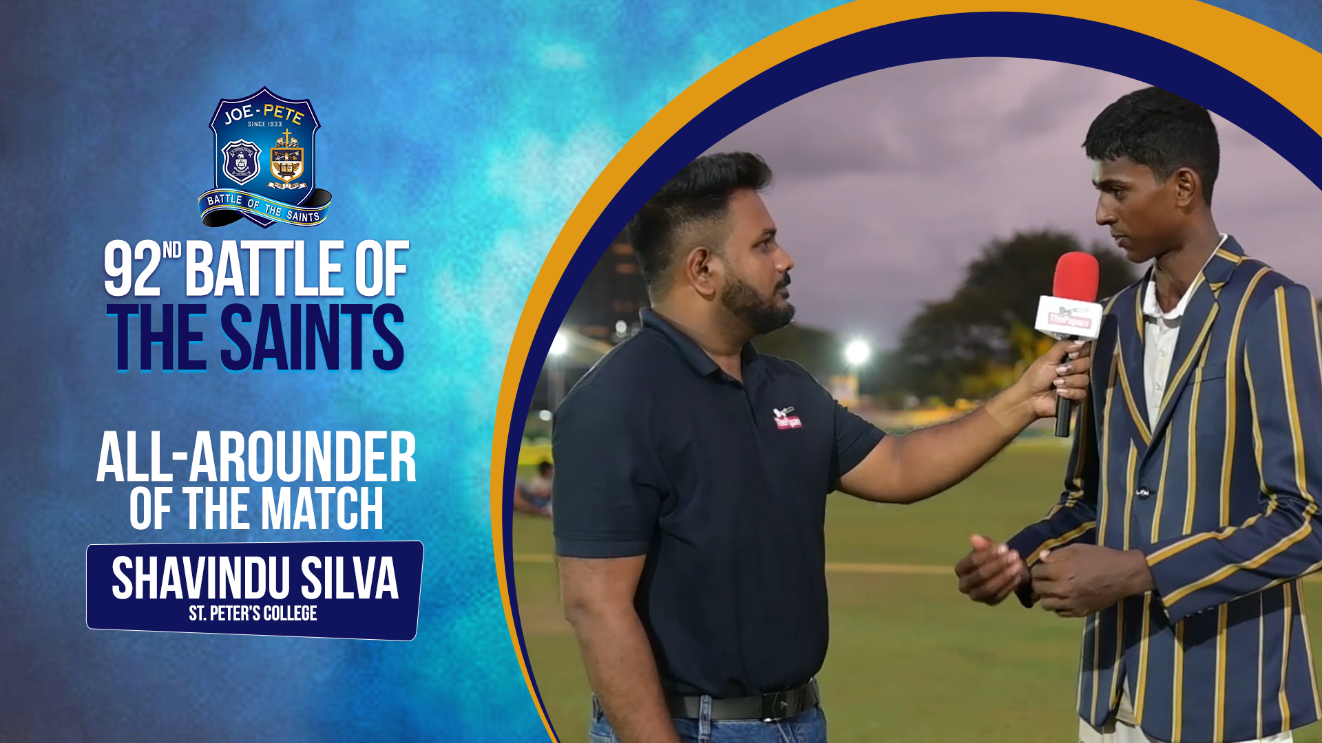 WATCH - Shavindu Silva from SPC | All-Arounder of the Match | Joe-Pete ...