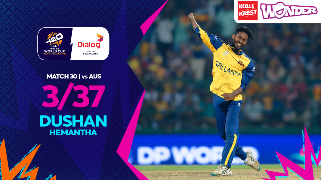 Dushan Hemantha 3/37 vs Australia – ICC Men’s T20 World Cup 2026 – Match 30