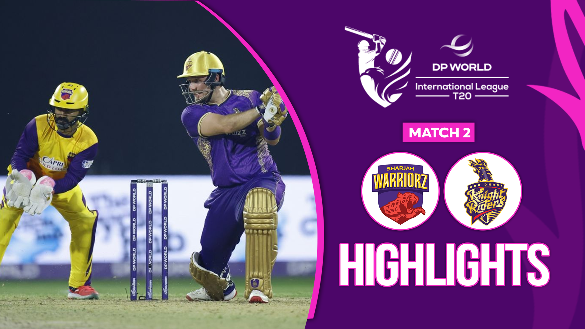 WATCH - HIGHIGHTS – Sharjah Warriorz vs Abu Dhabi Knight Riders – ILT20 ...