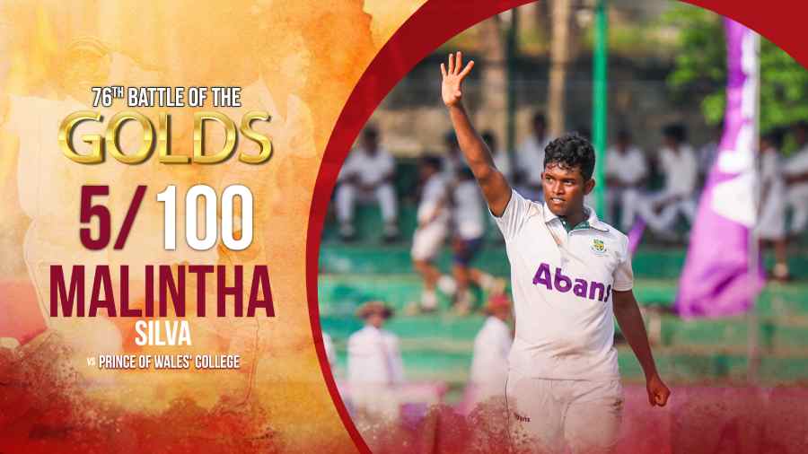 WATCH – Malintha Silva 5/100 vs Prince of Wales’ College | 76th Battle ...