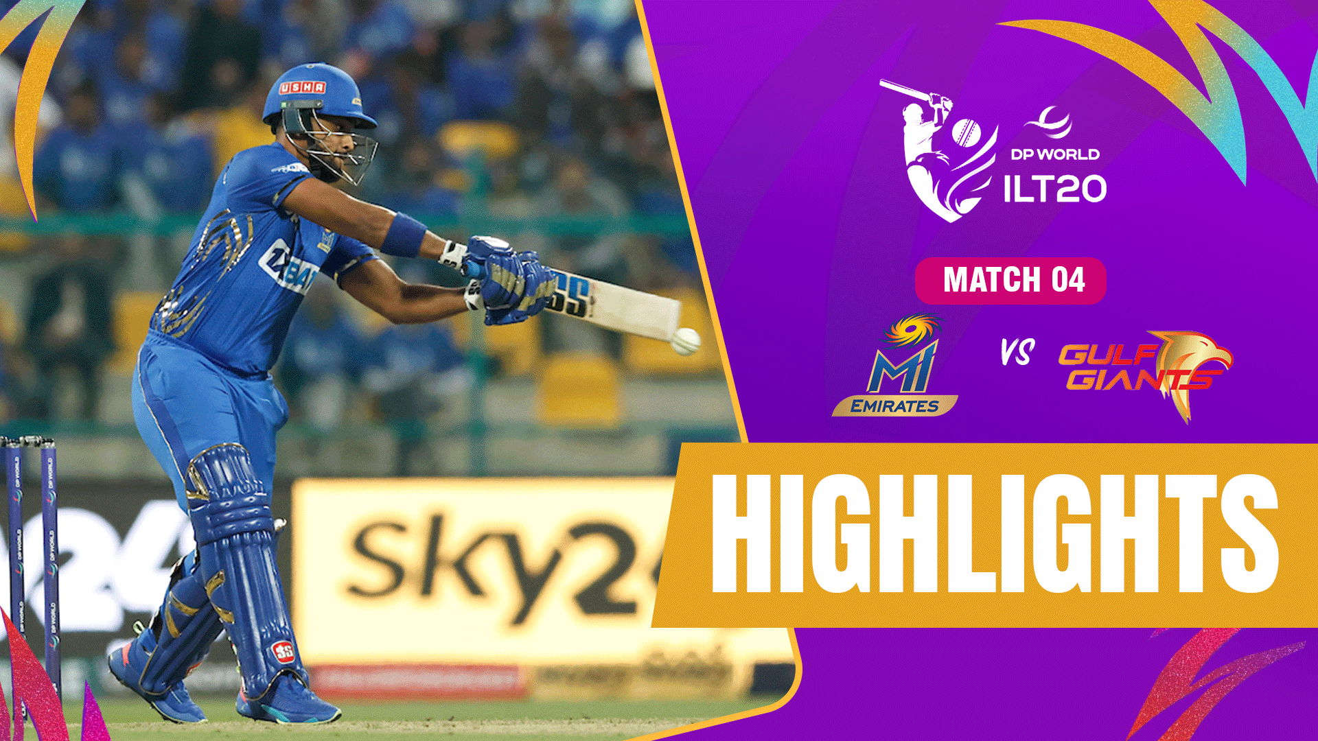 HIGHLIGHTS – MI Emirates vs Gulf Giants | ILT20 2024 - Match 4