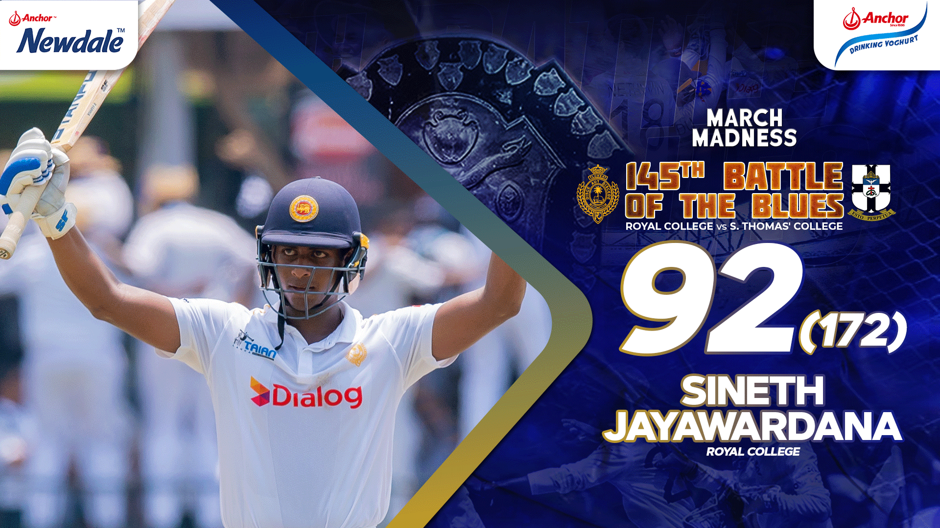 WATCH – Sineth Jayawardana 92 (172) vs S. Thomas’ College | 145th ...