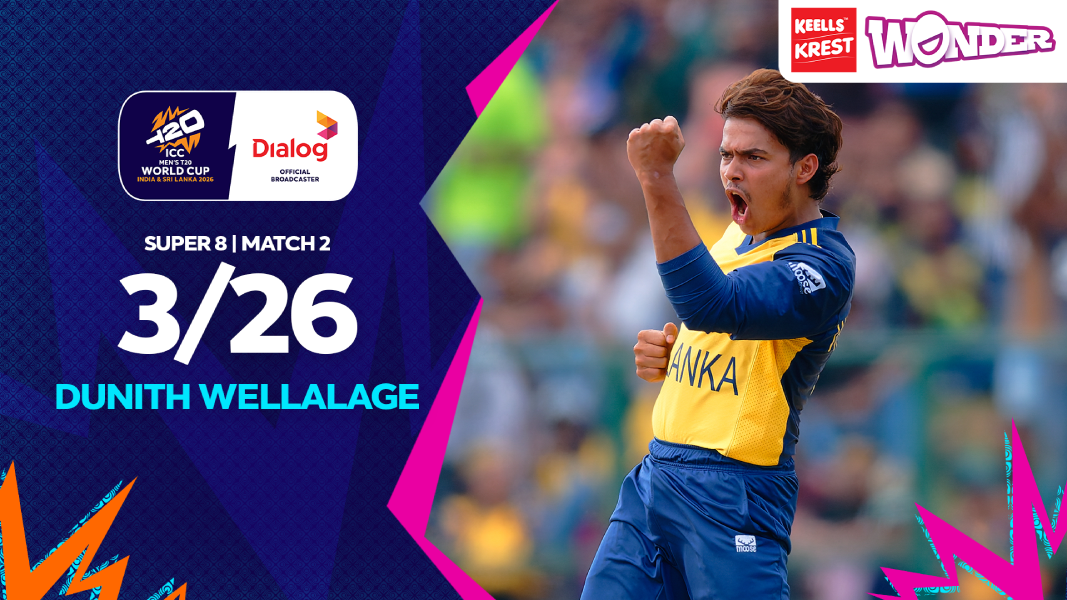 Dunith Wellalage 3/26 vs England – ICC Men’s T20 World Cup 2026 – Super ...