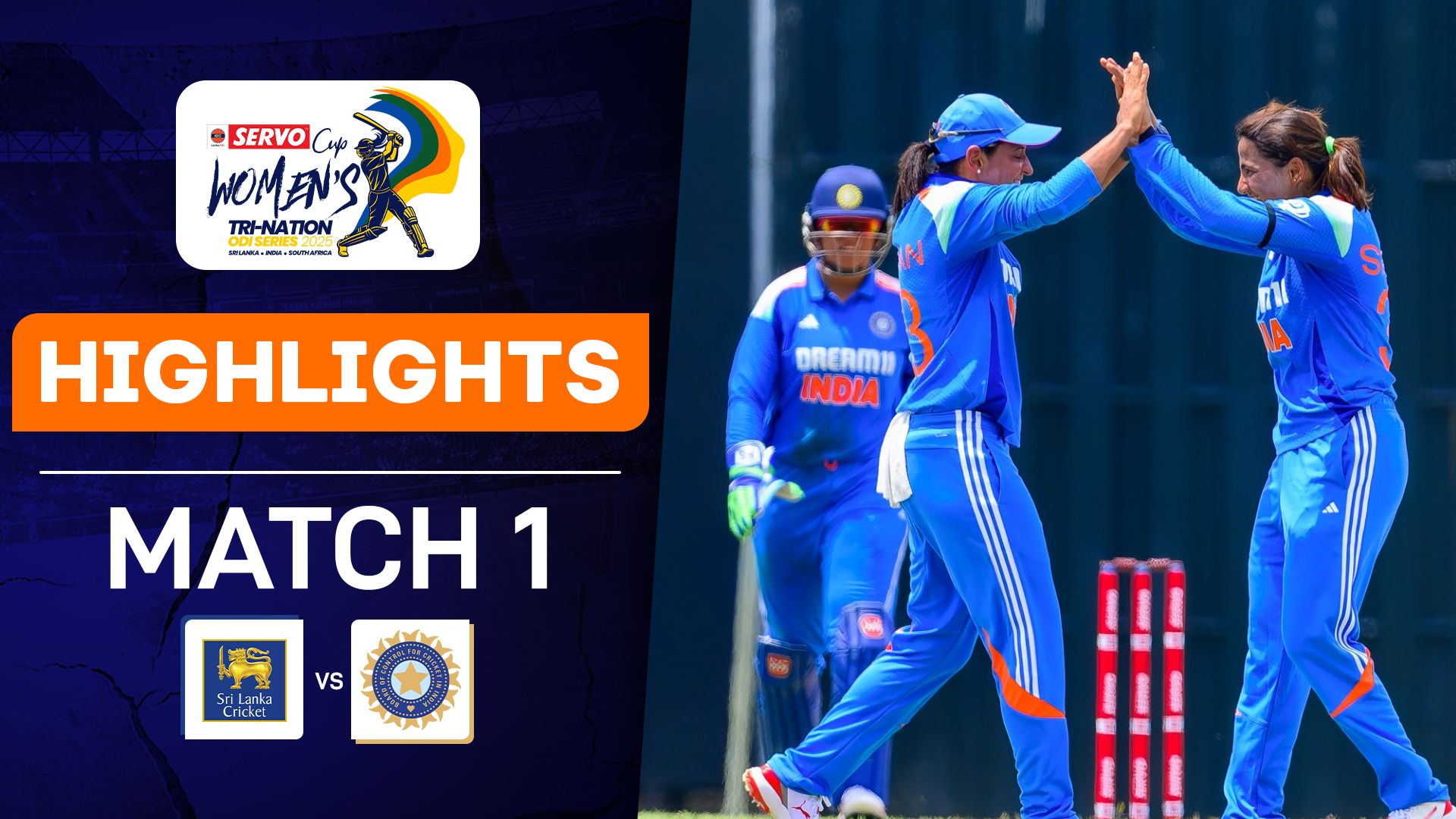 HIGHLIGHTS - Sri Lanka vs India | Servo Cup Women's Tri-Nation ODI Series 2025 - Match 1