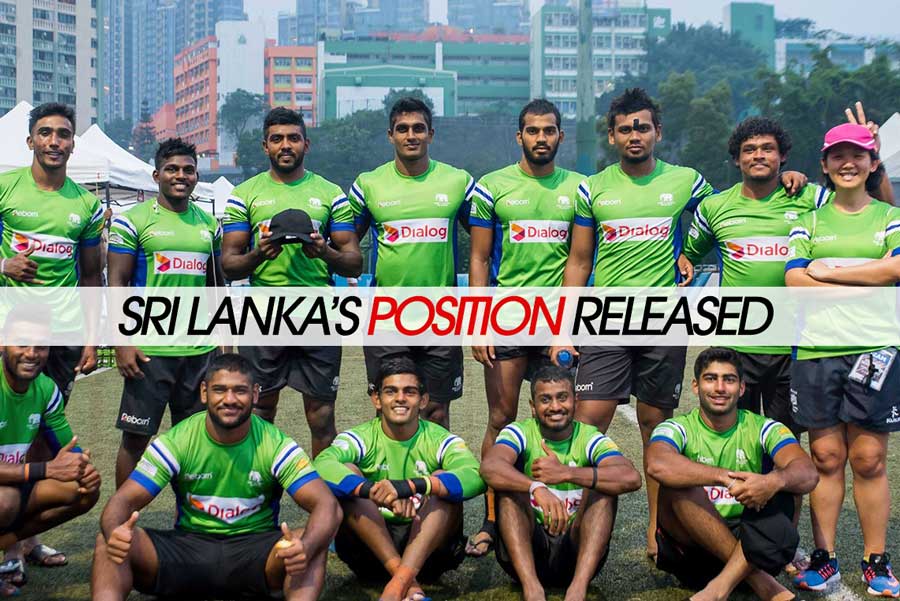 Asia Rugby standings for Sri Lanka