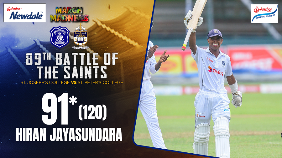 WATCH - Hiran Jayasundara - 90* (121) vs St. Peter's College | 89th ...
