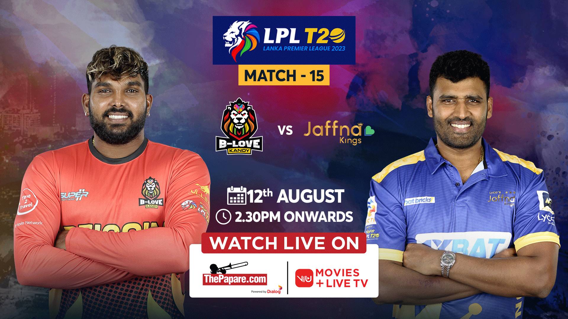 REPLAY – Jaffna Kings vs B-Love Kandy | LPL 2023 – Match 15 REPLAY – Jaffna Kings vs B-Love Kandy | LPL 2023 – Match 15