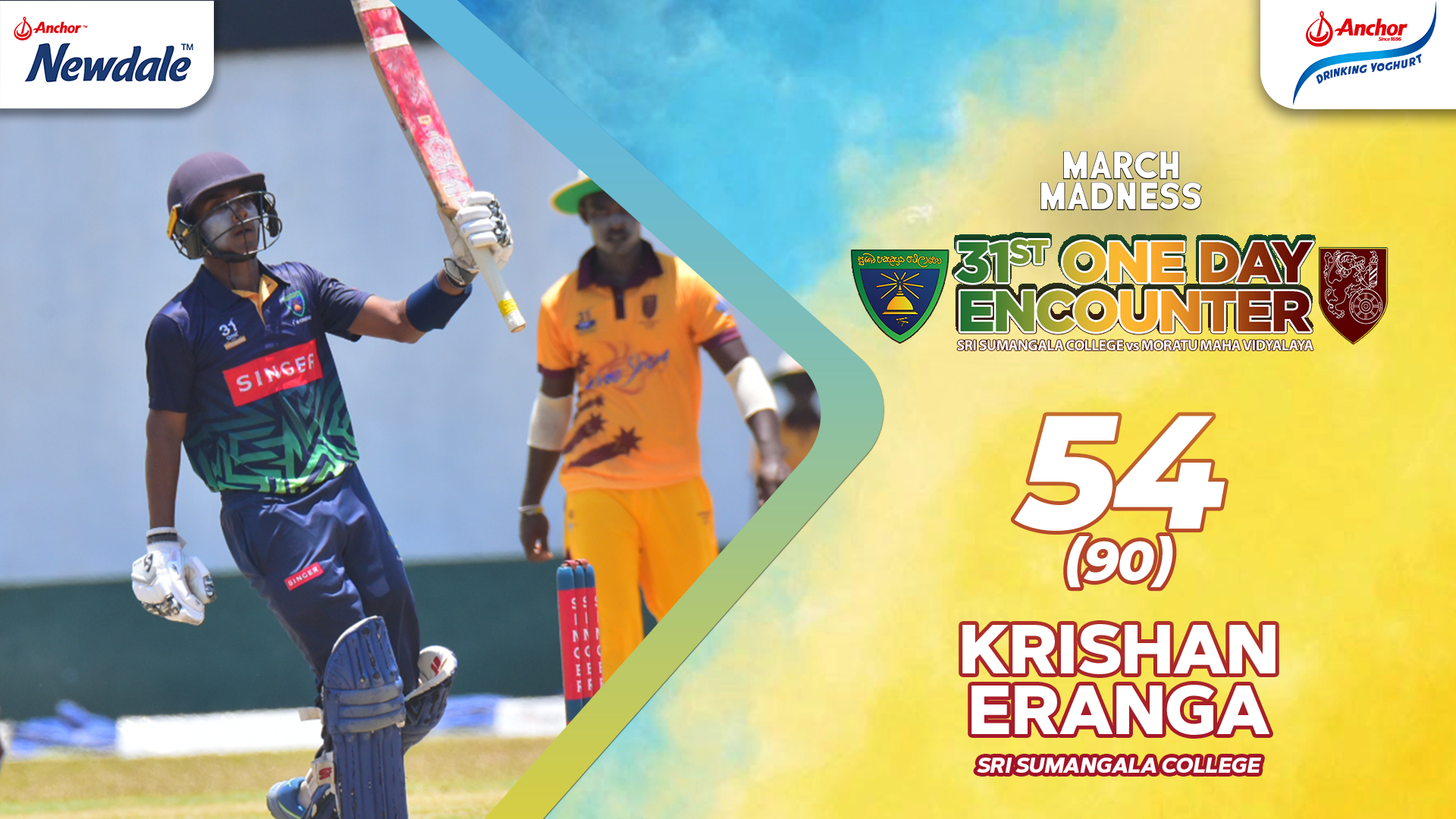 WATCH – Krishan Eranga 54 (90) vs Moratu MV | 31st One Day Encounter