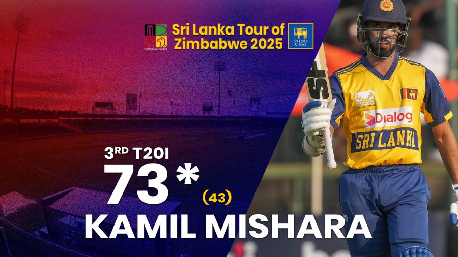 WATCH - Kamil Mishara 73* (43) – 3rd T20I – Sri Lanka tour of Zimbabwe 2025