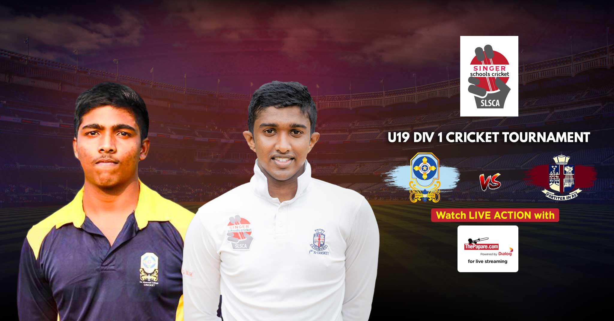 Replay - De Mazenod College vs St. Sylvester's College - Singer U19 ...