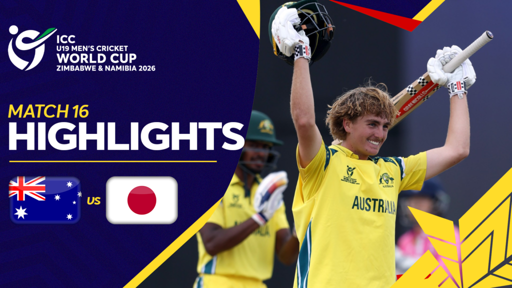 HIGHLIGHTS – Australia vs Japan – ICC U19 Men's Cricket World Cup 2026 ...