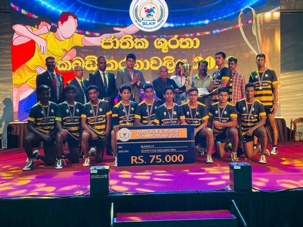 தேசிய கபடி சம்பியன்ஷிப்பில் நிந்தவூர் மதீனா அணி இரண்டாம் இடம்