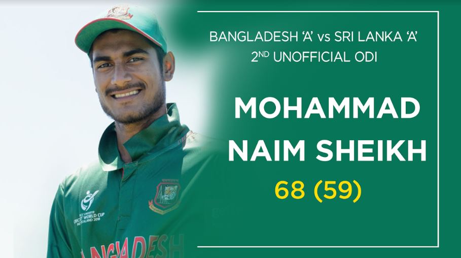 Video - Mohammad Naim's 50 Run's Against Sri Lanka A - Bangladesh tour ...