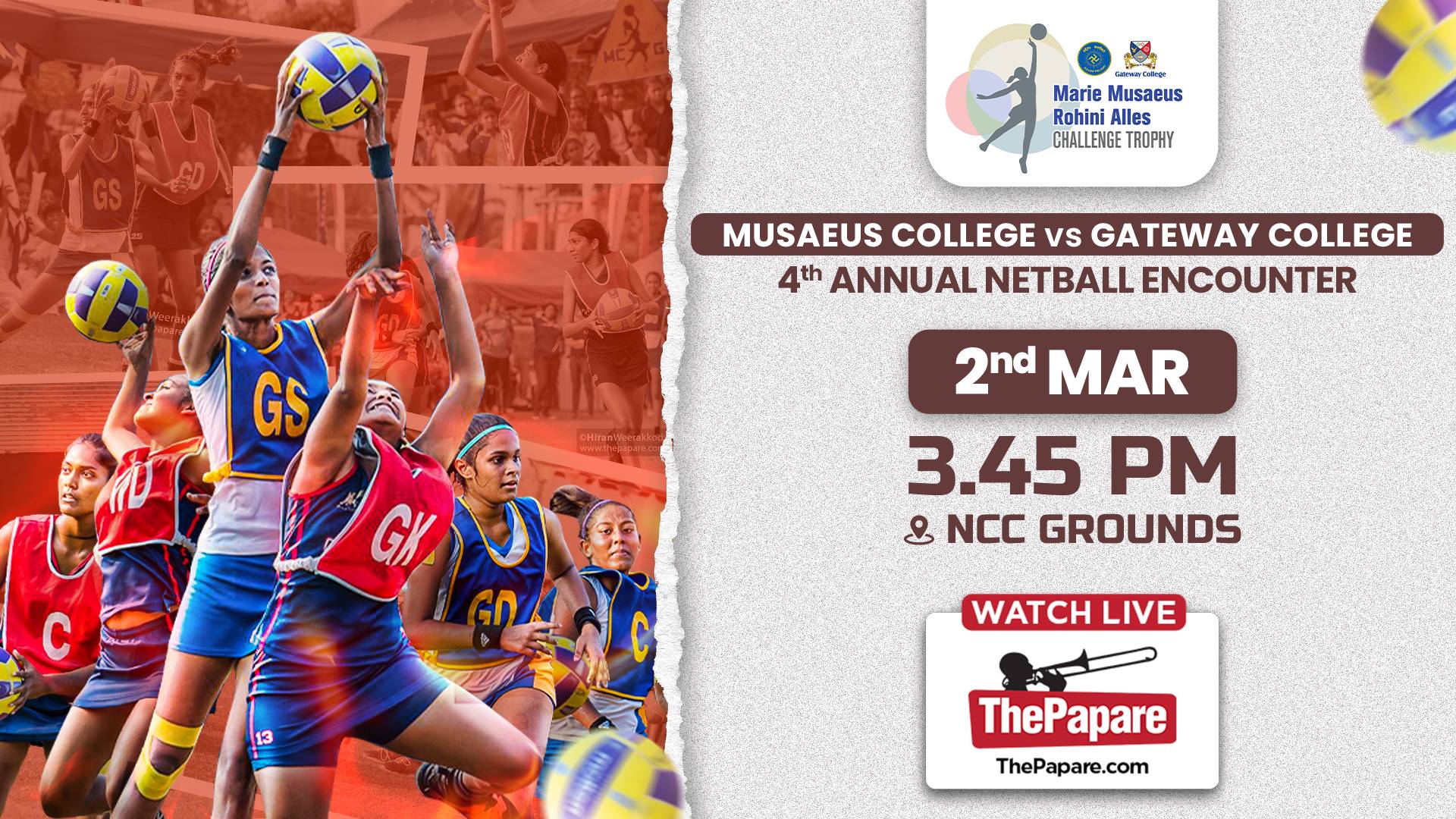 REPLAY – Musaeus College vs Gateway College - Marie Musaeus-Rohini ...