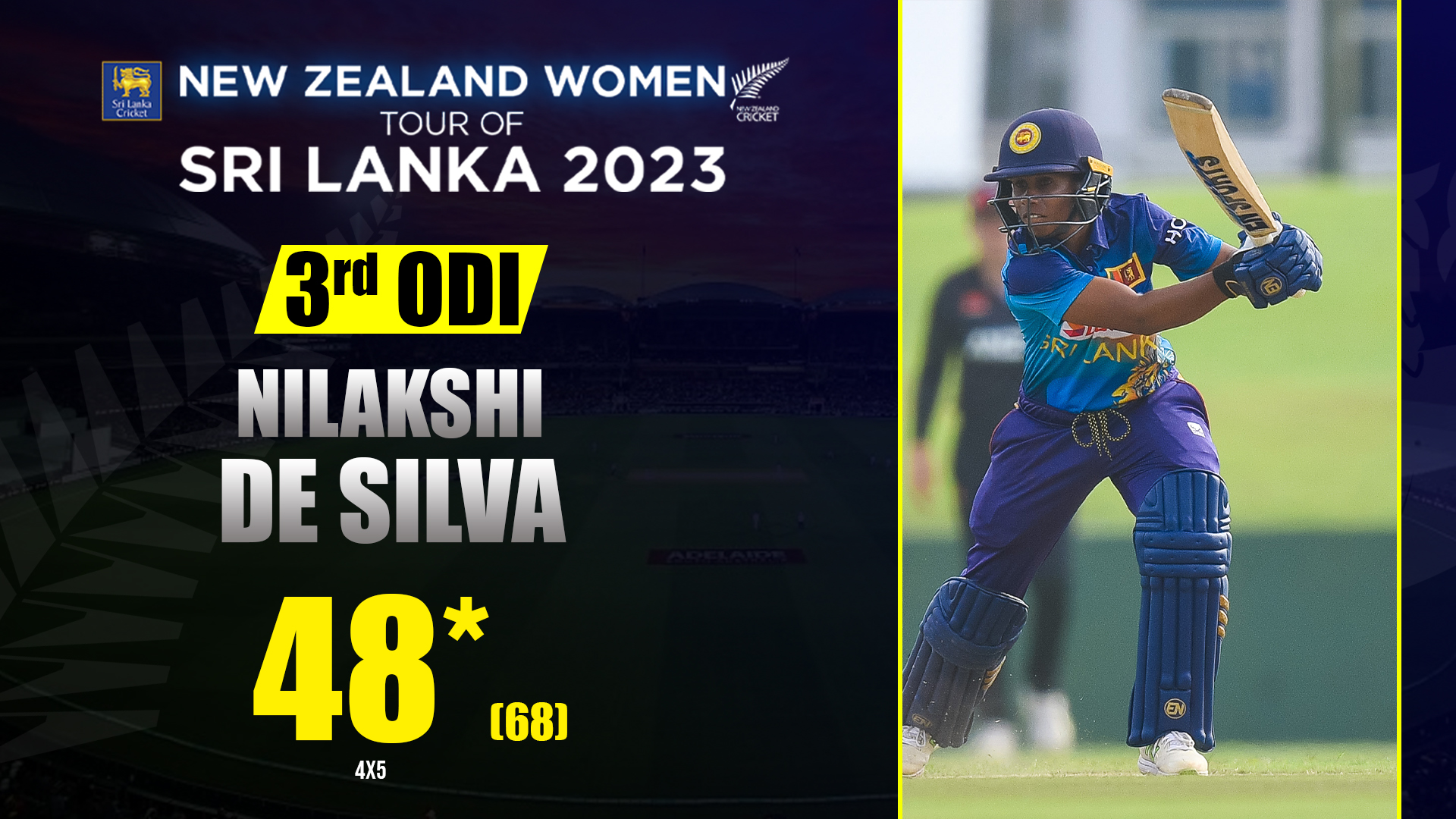 WATCH - Nilakshi de Silva’s – 48* (63) | New Zealand Women tour of Sri Lanka 2023 - 3rd ODI