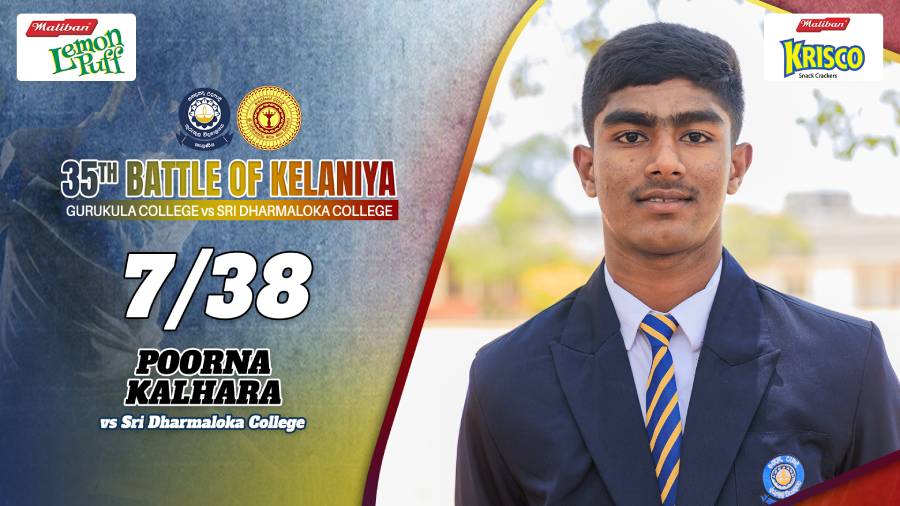 WATCH - Poorna Kalhara 7/38 vs Sri Dharmaloka College – 35th Battle of ...