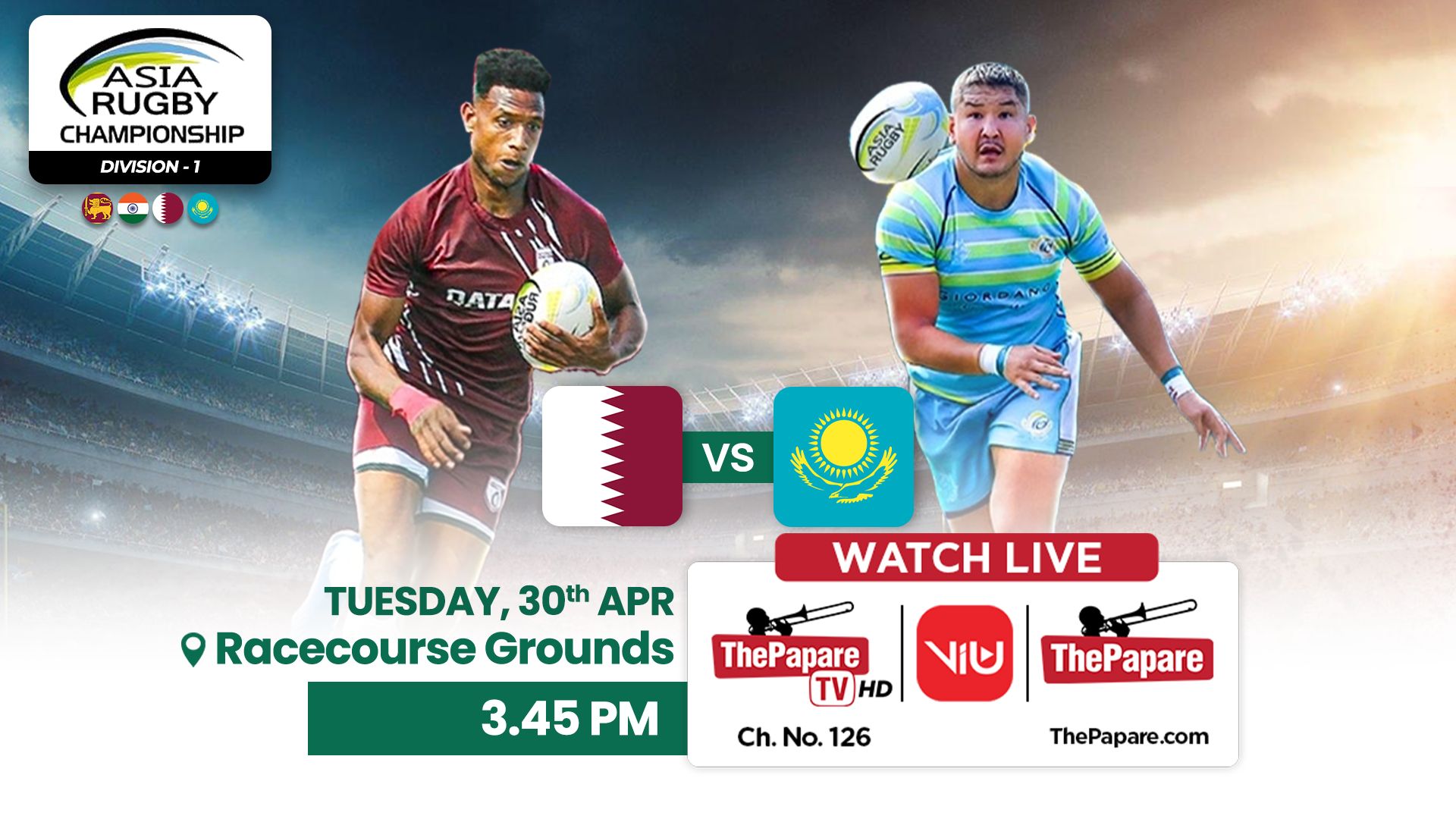 REPLAY - Qatar vs Kazakhstan | SF 1 | Asia Rugby Men's Division 1 ...