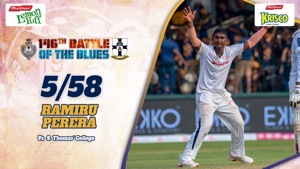 WATCH - Ramiru Perera 5/58 vs S. Thomas' - 146th Battle of the Blues