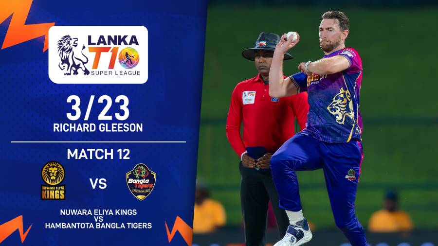 WATCH – Richard Gleeson 3/23 - Lanka T10 Super League 2024 – Match 12 ...