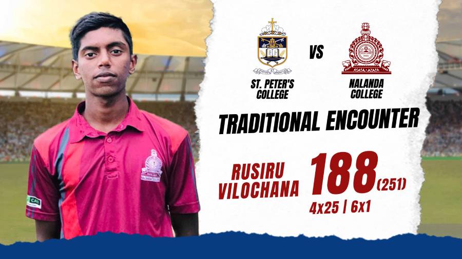 WATCH - Rusiru Vilocahana's 188 (251) vs St. Peter's College ...