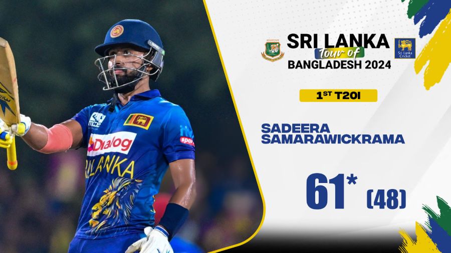 WATCH - Sadeera Samarawickrama 61* (48) | Sri Lanka tour of Bangladesh ...