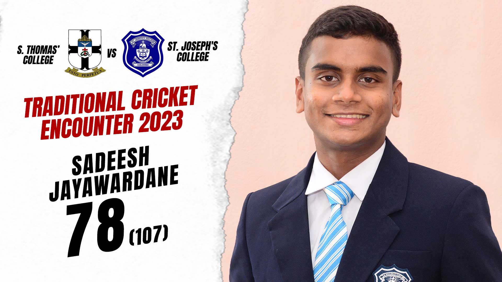 WATCH - Sadeesh Jayawardena 78 (107) vs S. Thomas' College ...