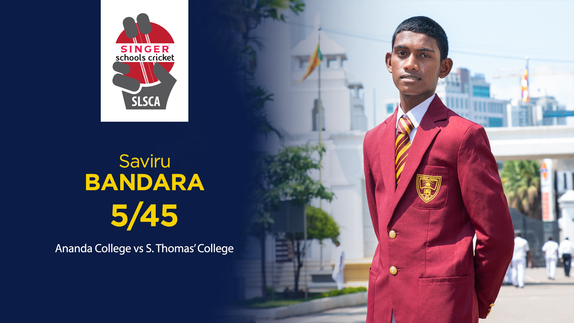 Video - Ananda's Saviru Bandara picks up a five-fer