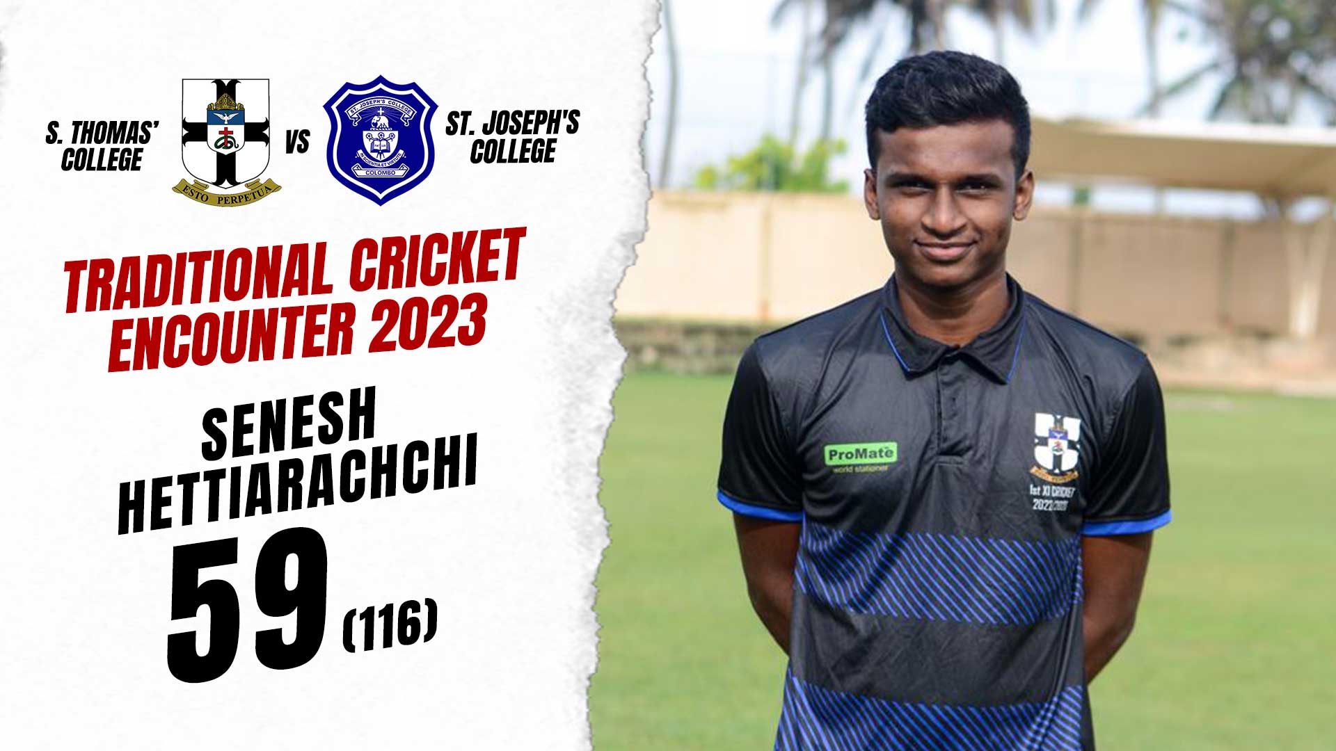 WATCH - Senesh Hettiarachchi 59 (116) vs St. Joseph's College ...