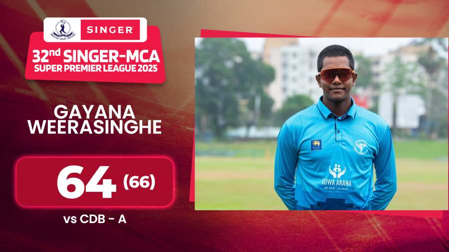 WATCH - Gayana Weerasinghe 64 (66) vs CDB ‘A’ - Singer-MCA Super ...