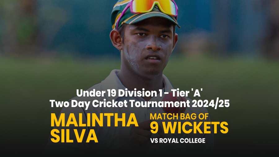 WATCH - Malintha Silva 4/37 & 5/56 vs Royal | U19 Div. I Tier ‘A’ Two ...
