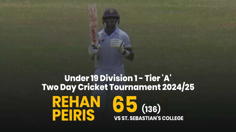 WATCH - Rehan Peiris 65 (136) vs St. Sebastian's| U19 Div. I Tier ‘A ...