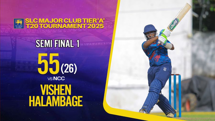WATCH – Vishen Halambage 55 (26) vs NCC – SLC Major Clubs T20 ...