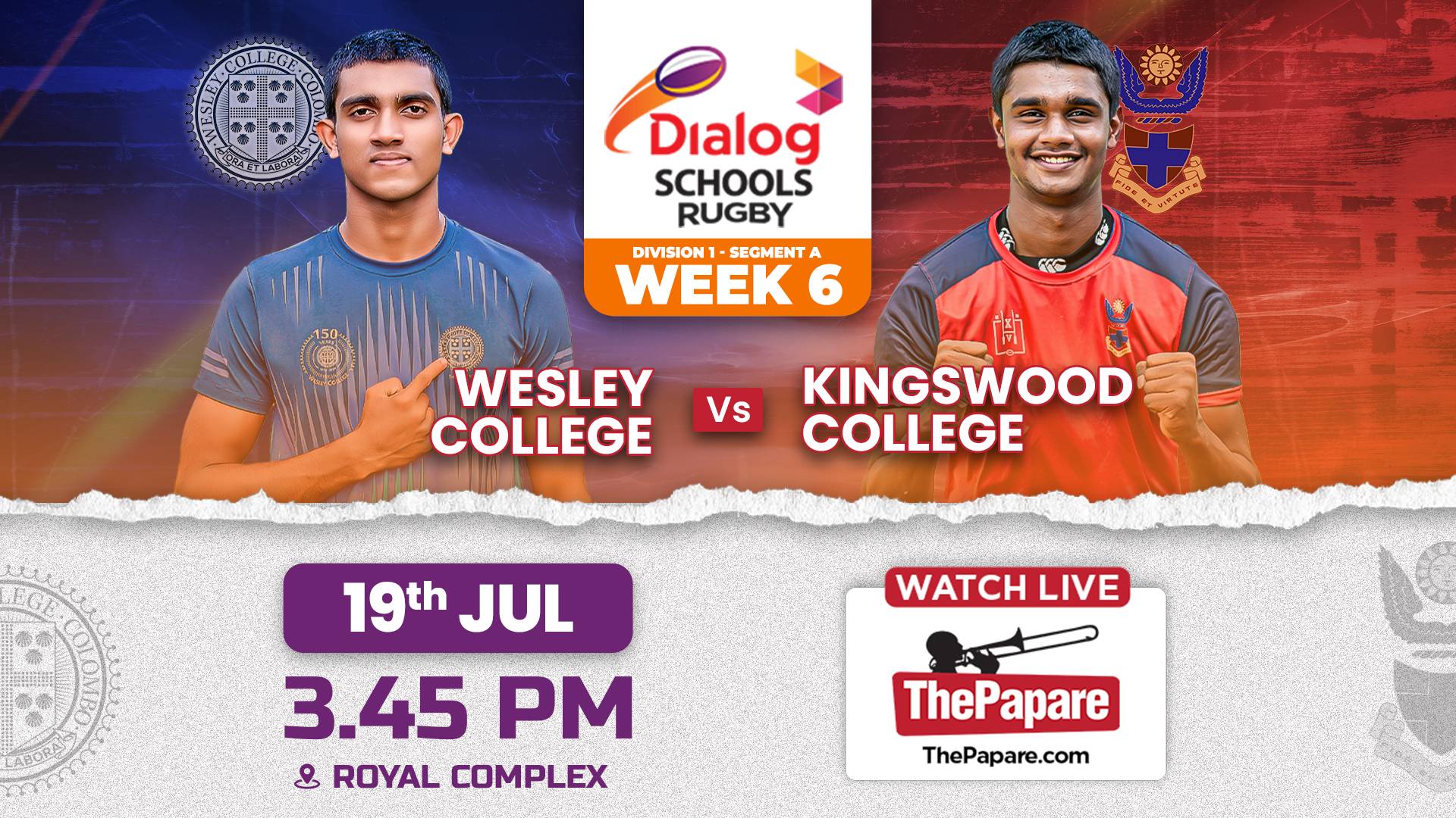 REPLAY – Wesley College vs Kingswood College | Dialog Schools Rugby ...