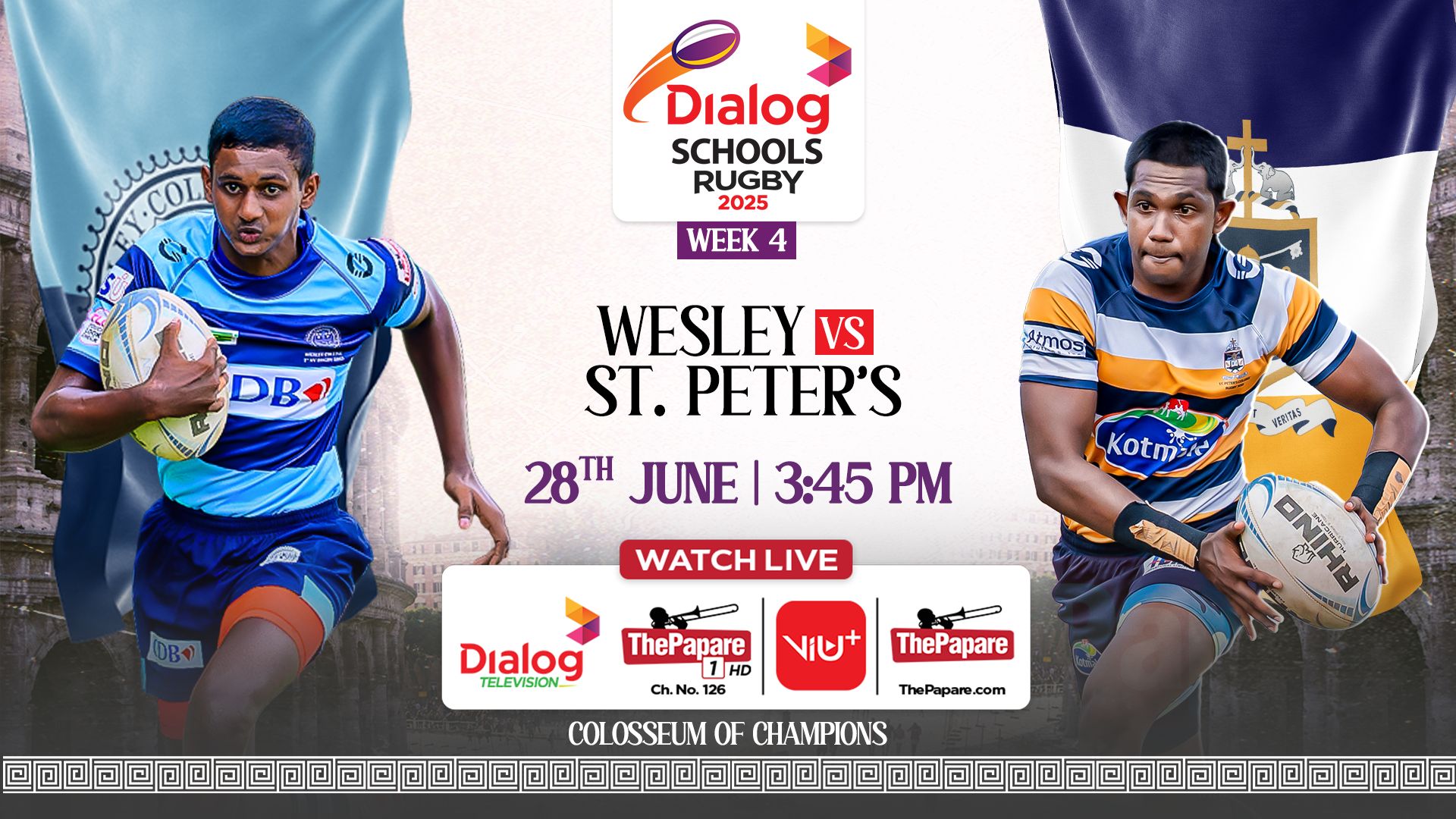 REPLAY – Wesley College vs St. Peter's College - Dialog Schools Rugby ...