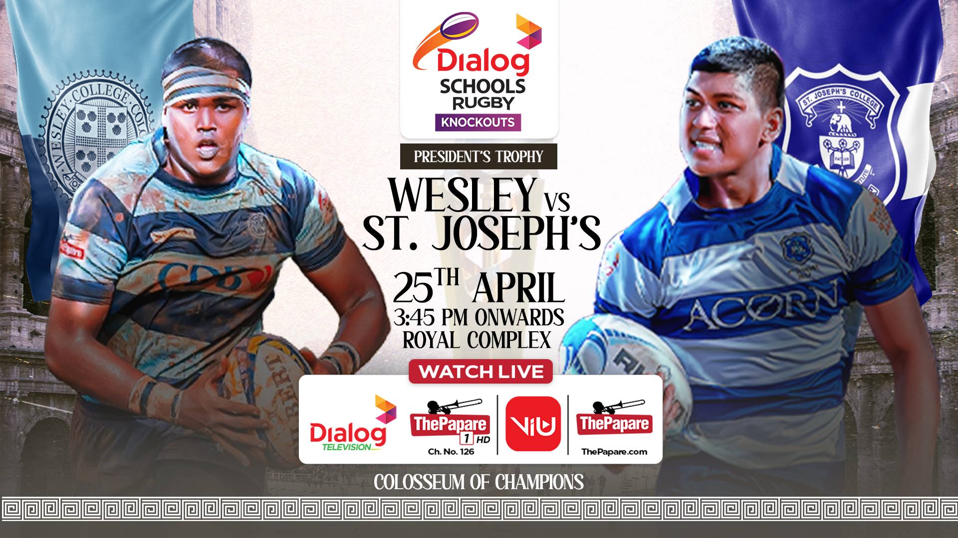 REPLAY – Wesley vs St. Joseph's - Dialog Schools Rugby Knockouts 2025 ...
