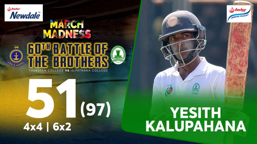 WATCH - Yesith Kalupahana's 51 (97) vs Thurstan College | 60th Battle ...